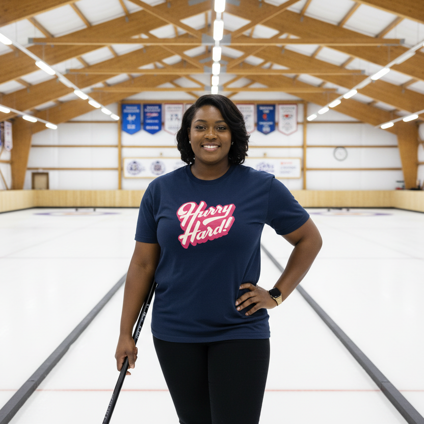 Hurry Hard Icon Curling T-Shirt – Good Curling Company